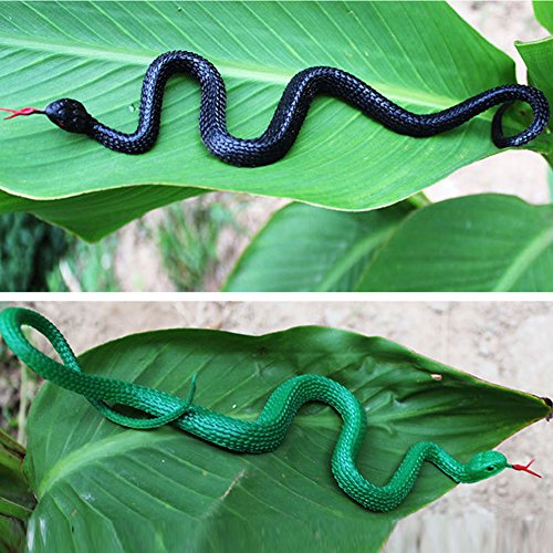 WDFS Small Rubber Snakes, Fake Snakes Realistic Rain Forest Snakes Toys for Boys Gag Toys, Prop, Game Prizes and Party Decorations