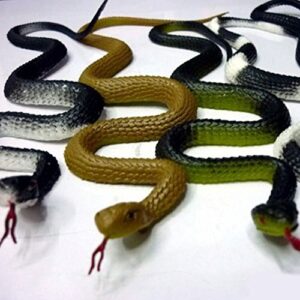 WDFS Small Rubber Snakes, Fake Snakes Realistic Rain Forest Snakes Toys for Boys Gag Toys, Prop, Game Prizes and Party Decorations