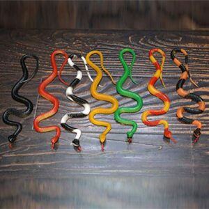 WDFS Small Rubber Snakes, Fake Snakes Realistic Rain Forest Snakes Toys for Boys Gag Toys, Prop, Game Prizes and Party Decorations