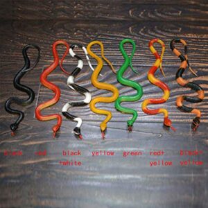 WDFS Small Rubber Snakes, Fake Snakes Realistic Rain Forest Snakes Toys for Boys Gag Toys, Prop, Game Prizes and Party Decorations