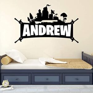 Custom Name Wall Decal - Famous Game - Wall Decal for Home Bedroom Nursery Playroom Decoration (R Julio 457) ((Wide 20"x12" Height))