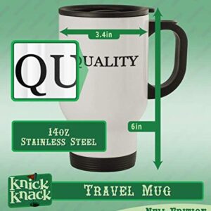 Knick Knack Gifts got purana? - 14oz Stainless Steel Travel Mug, Silver