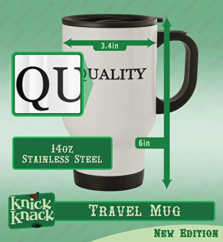 Knick Knack Gifts got purana? - 14oz Stainless Steel Travel Mug, Silver