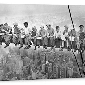 artprints1stop Canvas Print Wall Art - Vintage Photo of The Lunch ATOP a Skyscraper - 24x16 inches