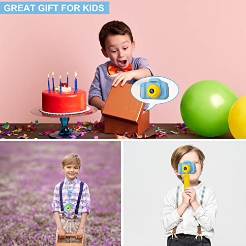 Rindol Toys for 4-9 Year Old Boys,Kids Selfie Camera Compact for Child Little Hands, Smooth Shape Toddler Camera,Best Birthday Gifts for 4 5 6 7 8 9 Year Old Boys with 16GB Memory Card