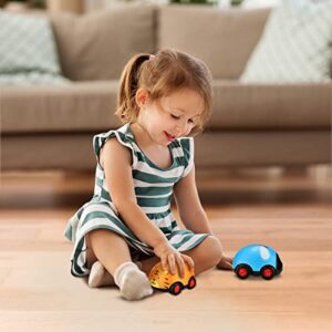 LiKee Toys Cars Friction Powered Vehicle Play Push and Go Back and Forth Car Toys Party Gifts Stocking Fillers for Toddlers Kids Boys Girls Age 3+ Years Old (4 Packs)