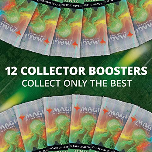 Magic The Gathering Zendikar Rising Collector Booster (12 Packs) & 2 Box Toppers