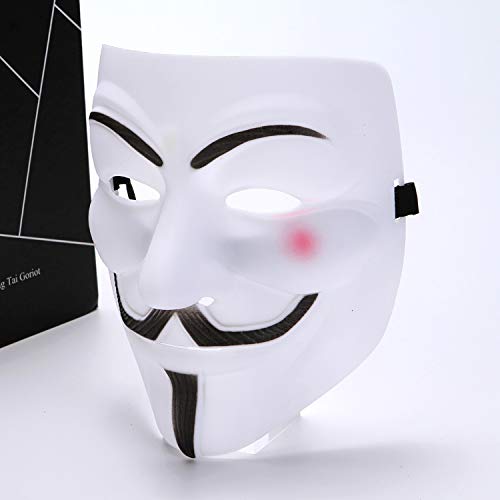 WLPARTY hackers mask white V for Vendetta Halloween face mask Costume Cosplay Party