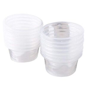 SLSON Gecko Feeder Ledge with 120 Pack 1 oz Plastic Bowls for Reptiles Food and Water Feeding