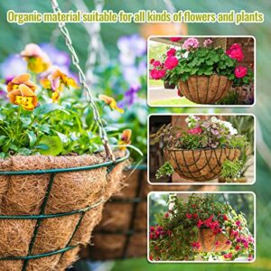 Legigo 6 Pack 12 Inch Hanging Basket Coco Liners Replacement, 100% Natural Round Coconut Coco Fiber Planter Basket Liners for Hanging Basket Flowers/Vegetables