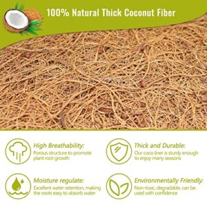 Legigo 6 Pack 12 Inch Hanging Basket Coco Liners Replacement, 100% Natural Round Coconut Coco Fiber Planter Basket Liners for Hanging Basket Flowers/Vegetables