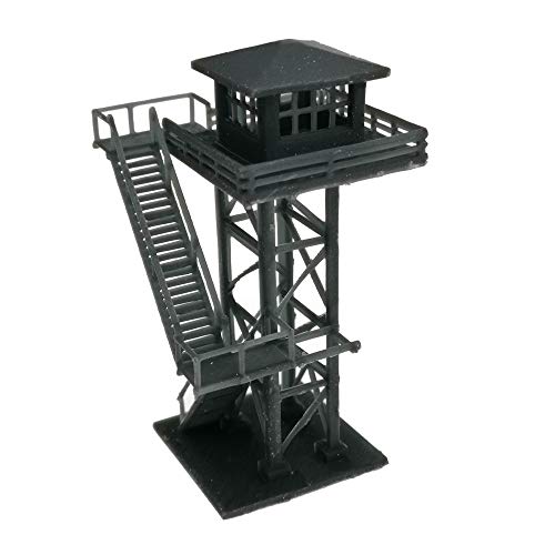 Outland Models Railroad Scenery Large Watchtower Black N Scale 1:160