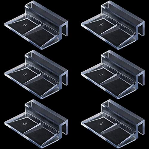 OIIKI 6 PCS Aquarium Glass Cover Clip, Clear Acrylic Support Holder, Aquarium Lid Clips Clamps, for Aquarium Fish Tank (6mm)