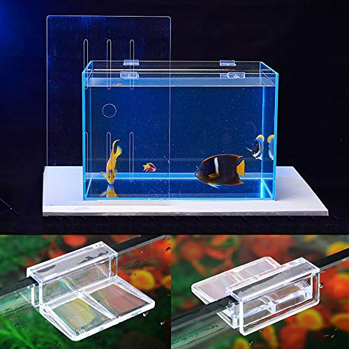 OIIKI 6 PCS Aquarium Glass Cover Clip, Clear Acrylic Support Holder, Aquarium Lid Clips Clamps, for Aquarium Fish Tank (6mm)