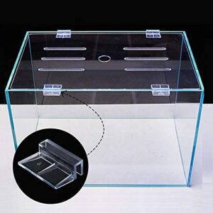 OIIKI 6 PCS Aquarium Glass Cover Clip, Clear Acrylic Support Holder, Aquarium Lid Clips Clamps, for Aquarium Fish Tank (6mm)