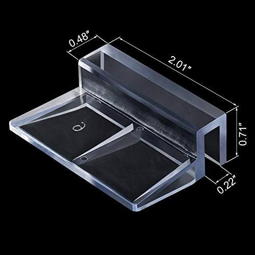 OIIKI 6 PCS Aquarium Glass Cover Clip, Clear Acrylic Support Holder, Aquarium Lid Clips Clamps, for Aquarium Fish Tank (6mm)