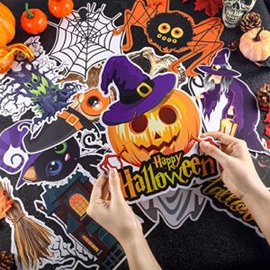 12 Pieces Halloween Cutouts, Pumpkin, Bat, Spider, Witch, Ghost, Halloween Party Decoration Poster (Cute Style)