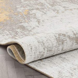 Well Woven Nepi Grey Abstract Distressed Area Rug (5'3" x 7'3")