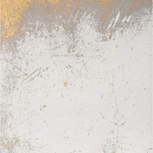 Well Woven Nepi Grey Abstract Distressed Area Rug (5'3" x 7'3")