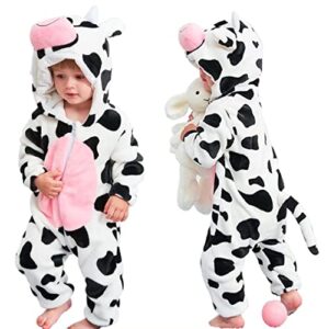 qiaoniuniu halloween baby cow costumes toddler onesie infants cosplay romper 30-36 months