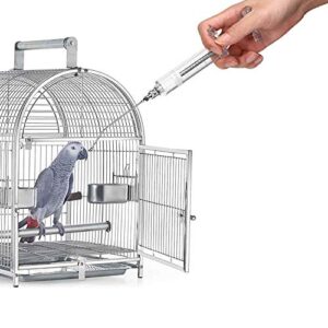 Avalizard Baby Bird Feeding Syringe Bird Syringe Feeder Bird Feeder for Cage Puppy Feeding Syringe 20ml Animal Syringe with 3pcs Needle Stainless Steel Material