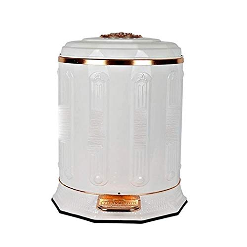 ZCHAN Top Trash Can Commercial Grade, Heavy Gauge Brushed Stainless Steel