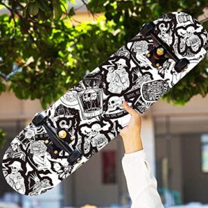 Cool Gothic Water Bottle Stickers 100 PCS Black White Vinyl Stickers for Laptop, Skateboard, Phone Case, Luggage and More