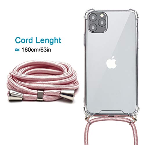 KAPUCTW Clear Transparent TPU Lanyard Case for iPhone XR 6.1" with Changeable Cord, Necklace Phone Case Crossbody with Strap, Lanyard Cute Strap Phone Cover Shockproof Luxury 5