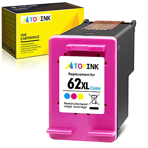 ATOPINK 62XL Color Ink Cartridge Remanufactured Ink Cartridge 62 XL | Replacement for HP 62XL 62 (1 Tri-Color) Ink Cartridge Works with Envy 5540 7640 5640 5660 Series, OfficeJet 5740 Mobile 200 250