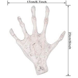 XONOR Halloween Witch Skeleton Hands - 1 Pair Realistic Plastic Scary Skeleton Hand for Halloween Decoration