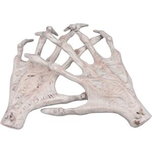 XONOR Halloween Witch Skeleton Hands - 1 Pair Realistic Plastic Scary Skeleton Hand for Halloween Decoration