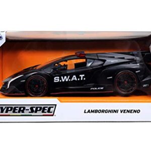 Jada Toys Hyperspec 1:24 Lamborghini Veneno S.W.A.T. Die-cast Car, Toys for Kids and Adults