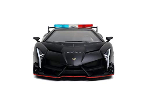 Jada Toys Hyperspec 1:24 Lamborghini Veneno S.W.A.T. Die-cast Car, Toys for Kids and Adults