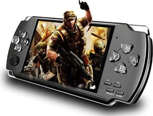 lktina 8gb 4.3’’ 1000 lcd screen handheld portable game console, built in 1200+real video games with media player, for gba/gbc/sfc/fc/smd games, best gift for kids and adults -black (medium)