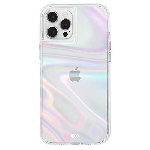 Case-Mate- SOAP BUBBLE - Case for iPhone 12 Pro Max (5G) - 10 ft Drop Protection - 6.7 Inch - Iridescent Swirl