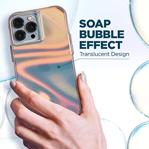 Case-Mate- SOAP BUBBLE - Case for iPhone 12 Pro Max (5G) - 10 ft Drop Protection - 6.7 Inch - Iridescent Swirl