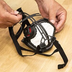 Trend Air Stealth Lite Pro Respirator, Lightweight Reuseable Dust Mask Frame & Replaceable Mask Filter, NIOSH Approved, STE/LP/ML