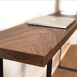 Solid Walnut Narrow Computer Desk - Writing Desk | Farmhouse Desk | Solid Wood Desk