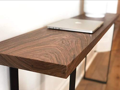 Solid Walnut Narrow Computer Desk - Writing Desk | Farmhouse Desk | Solid Wood Desk