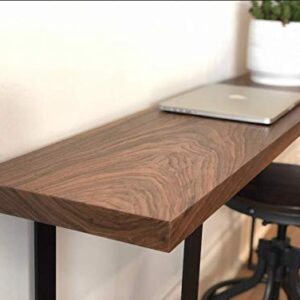 Solid Walnut Narrow Computer Desk - Writing Desk | Farmhouse Desk | Solid Wood Desk