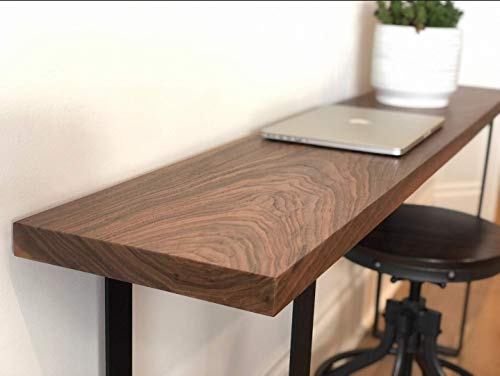 Solid Walnut Narrow Computer Desk - Writing Desk | Farmhouse Desk | Solid Wood Desk