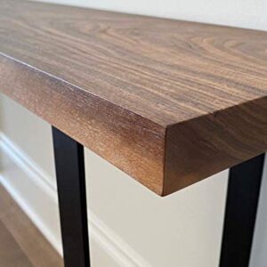 Solid Walnut Narrow Computer Desk - Writing Desk | Farmhouse Desk | Solid Wood Desk