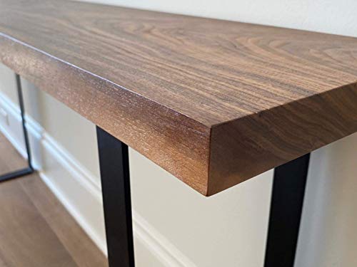 Solid Walnut Narrow Computer Desk - Writing Desk | Farmhouse Desk | Solid Wood Desk