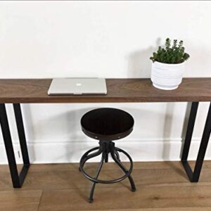 Solid Walnut Narrow Computer Desk - Writing Desk | Farmhouse Desk | Solid Wood Desk