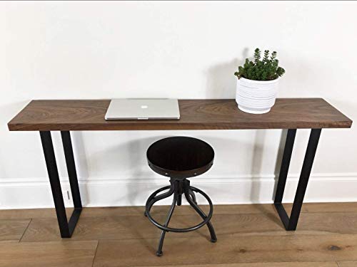 Solid Walnut Narrow Computer Desk - Writing Desk | Farmhouse Desk | Solid Wood Desk