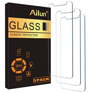 ailun glass screen protector for iphone 12 pro max 2020 6.7 inch 3 pack case friendly tempered glass