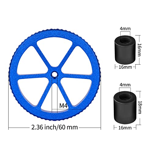 Sovol Upgraded 4pcs Aluminum Hand Twist Leveling Nut & 8pcs Heatbed Silicone Leveling Column Mounts for SV01/SV02/SV03/SV04, Ender 3/3 Pro/3 V2, Ender 5/5 Plus/5 Pro, CR-10, CR10S/10S Pro 3D Printer