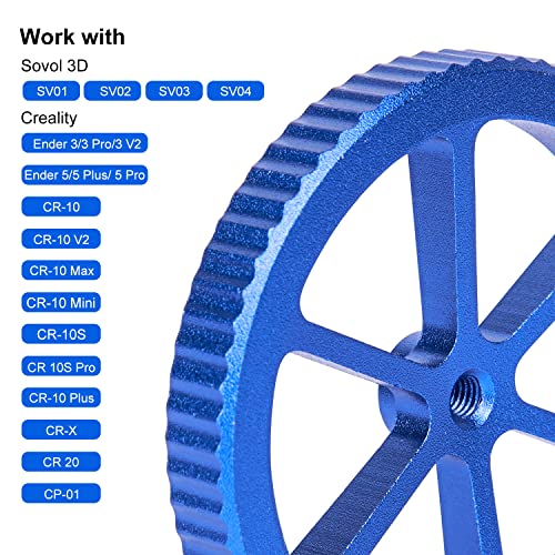 Sovol Upgraded 4pcs Aluminum Hand Twist Leveling Nut & 8pcs Heatbed Silicone Leveling Column Mounts for SV01/SV02/SV03/SV04, Ender 3/3 Pro/3 V2, Ender 5/5 Plus/5 Pro, CR-10, CR10S/10S Pro 3D Printer