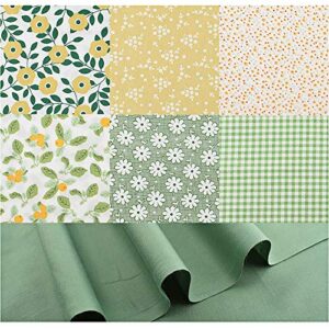 7 Pcs Cotton Fabric by The Yard Quilting Fabric Bundle Patchwork Fat Quarter Bundles DIY Making Supplies