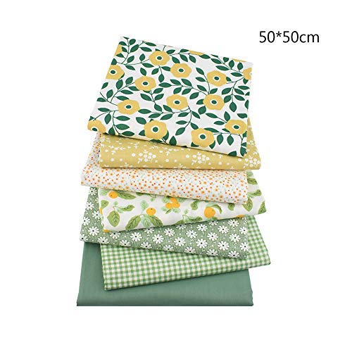 7 Pcs Cotton Fabric by The Yard Quilting Fabric Bundle Patchwork Fat Quarter Bundles DIY Making Supplies